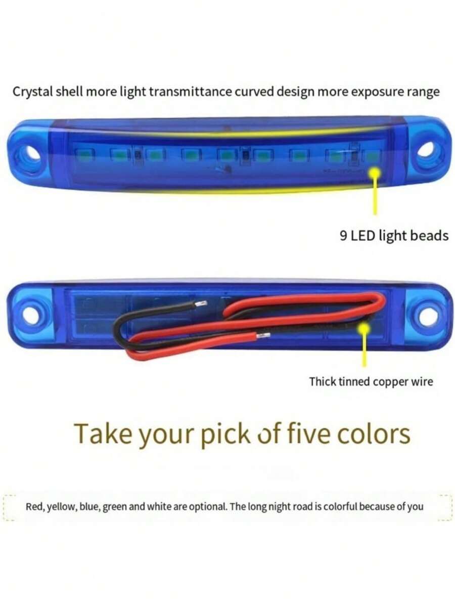 Nouvelle Conception De 9 Feux Latéraux De Camion À Led , Feu De ...