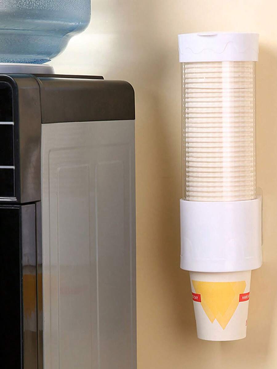 1pc Short-tube Automatic Cup Dispenser Wall Mount Disposable Cup Holder ...