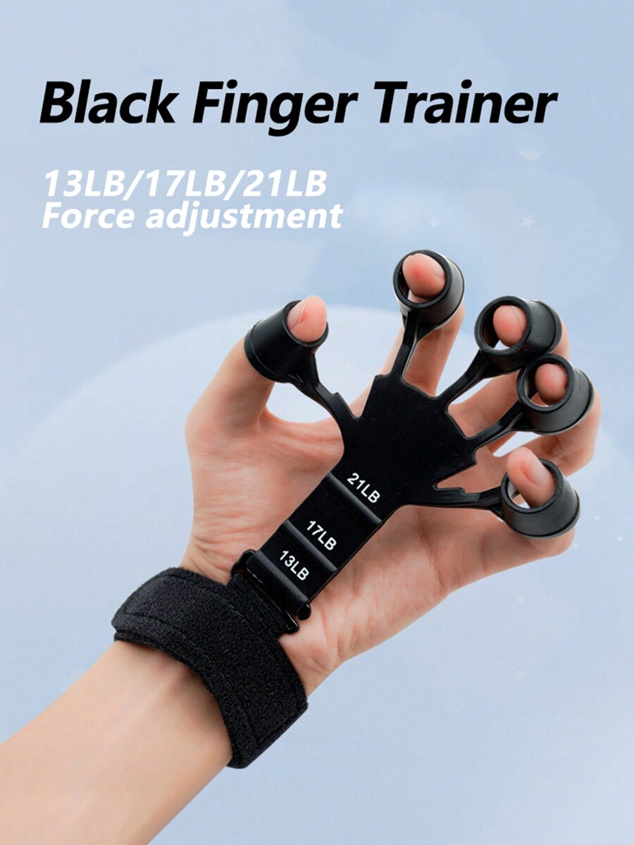1pc Finger Trainer Black, Wrist & Finger Strength Trainer, Basketball ...