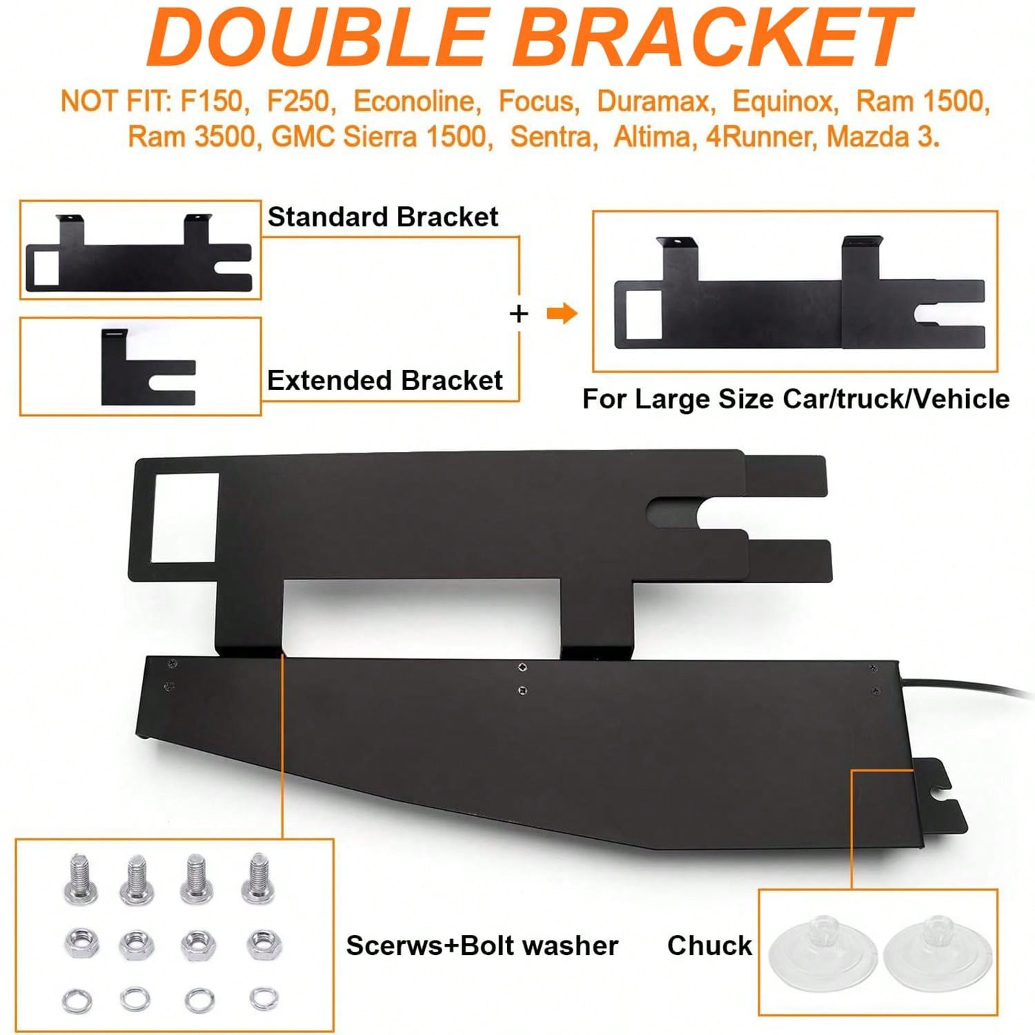 32 LED Visor Strobe Light Bar Interior Windshield Sunvisor Emergency ...