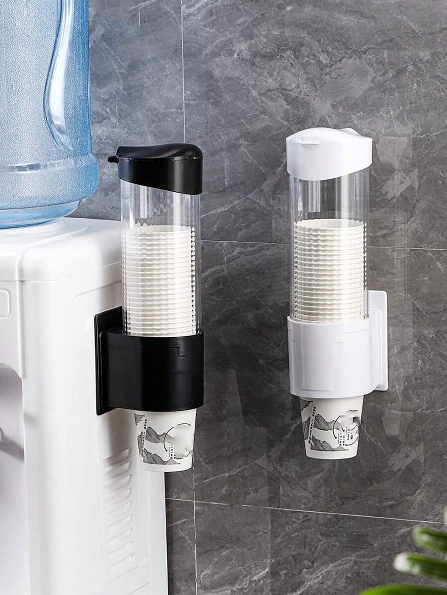 1pc Short-tube Automatic Cup Dispenser Wall Mount Disposable Cup Holder ...