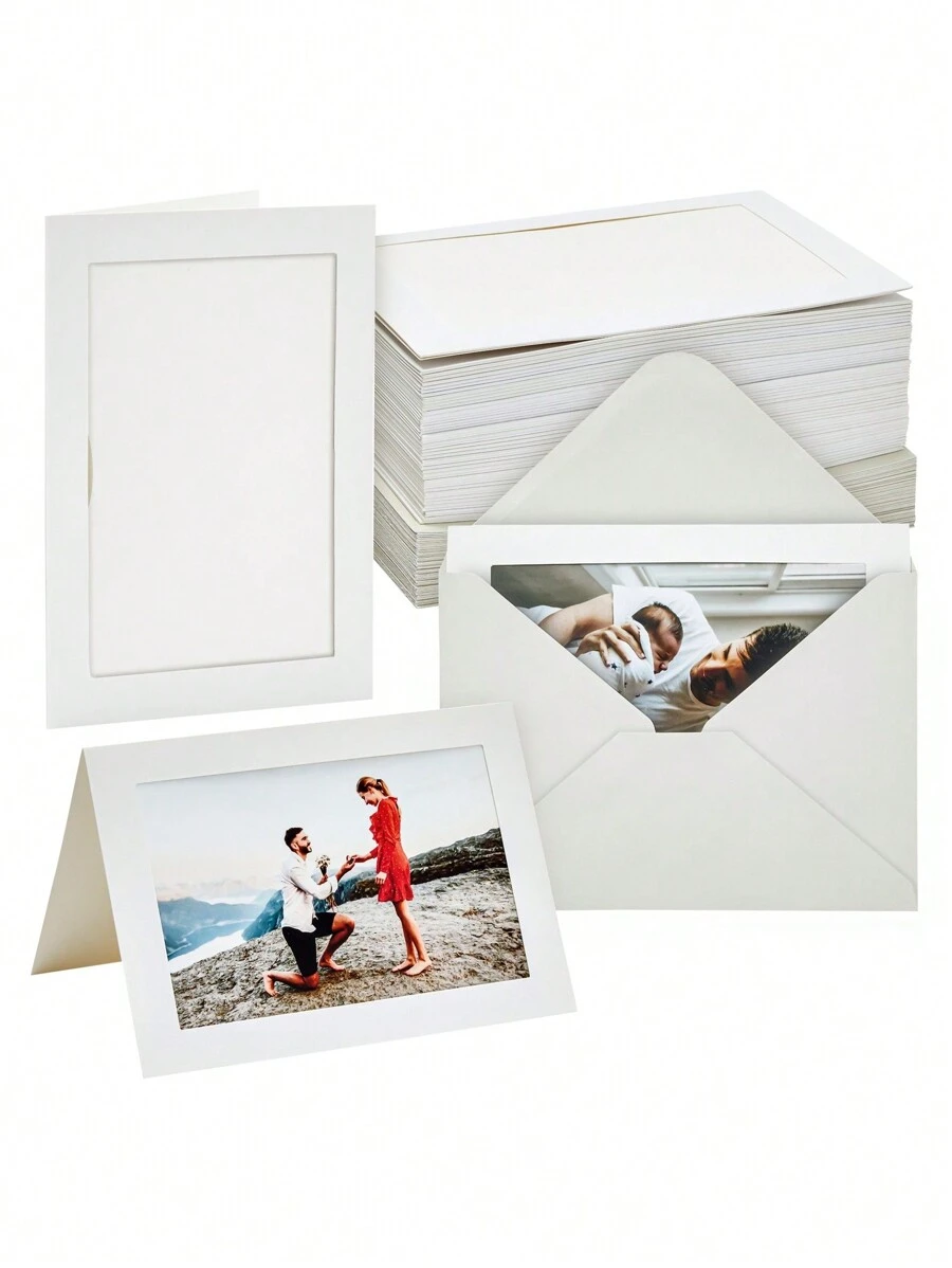 Paper Junkie 48 Pack Photo Frame Cards With Envelopes, Notecards For ...