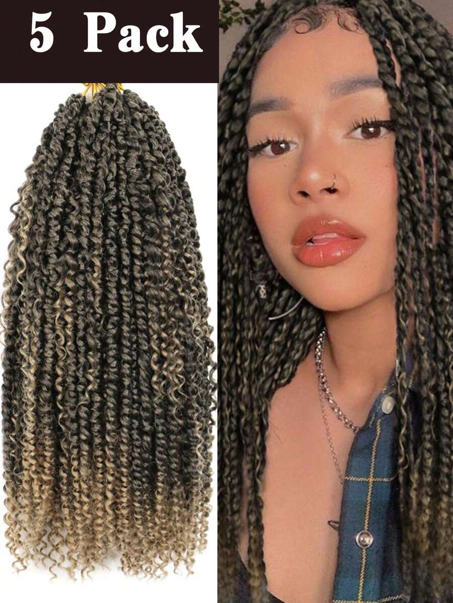 5 Pack 55 Root Passion Twist Hair Crochet Hair Pre Looped Pre Twisted Passion Twist Crochet Hair