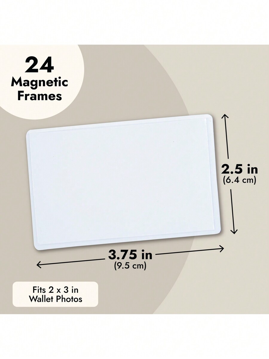 24-Pack 2x3 Magnetic Picture Frames For Refrigerator, Locker, Office ...