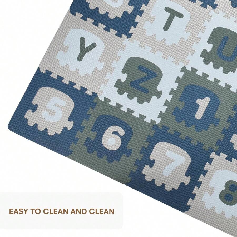 Foam Playmat Numbers & Alphabet - Soft Foam ABC Mat for Floor Babies ...