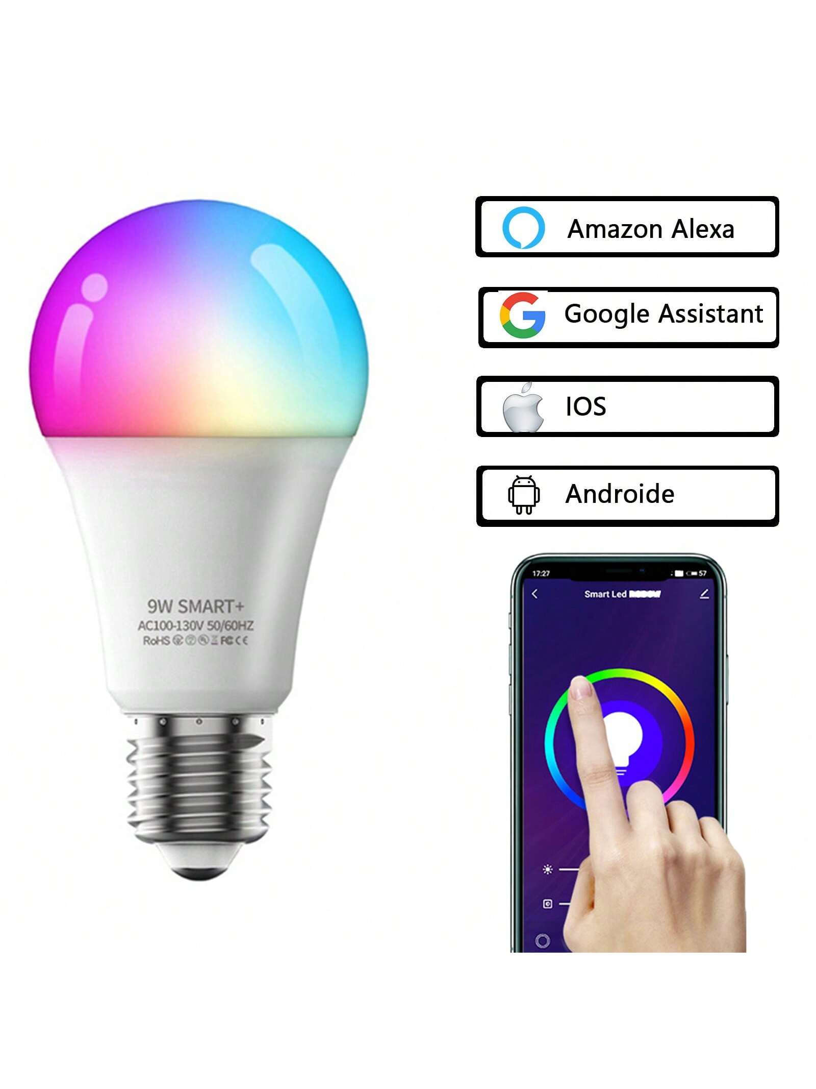 Focos Inteligentes Alexa WiFi, LED Inteligentes Compatibles con Alexa y ...