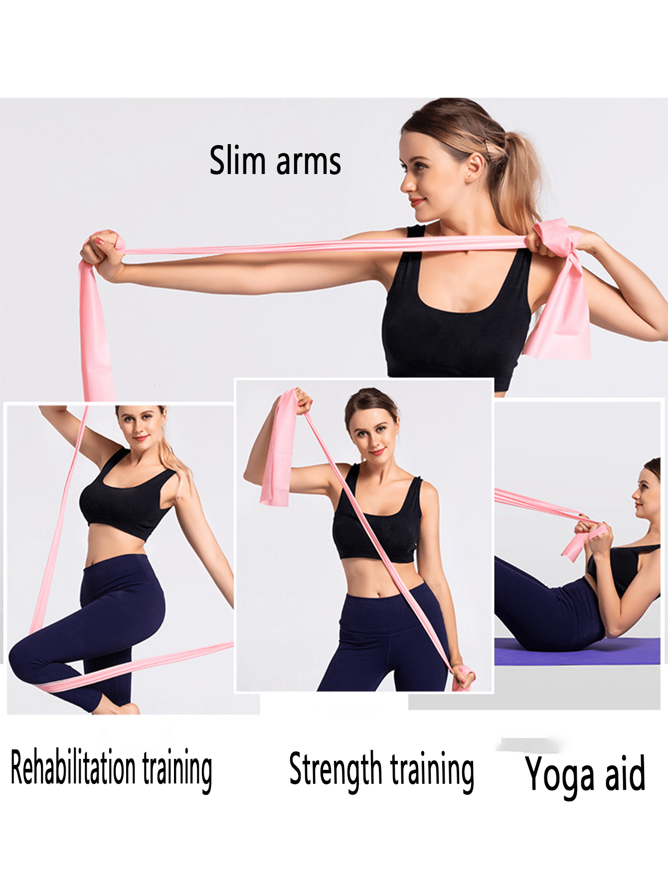 Pink Elastic Resistance Band | SHEIN USA