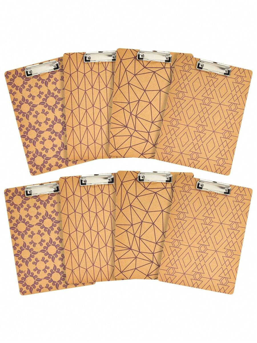 8 Pack Cute Clipboards With Low Profile Clips, Wooden Clip Boards 8 ...
