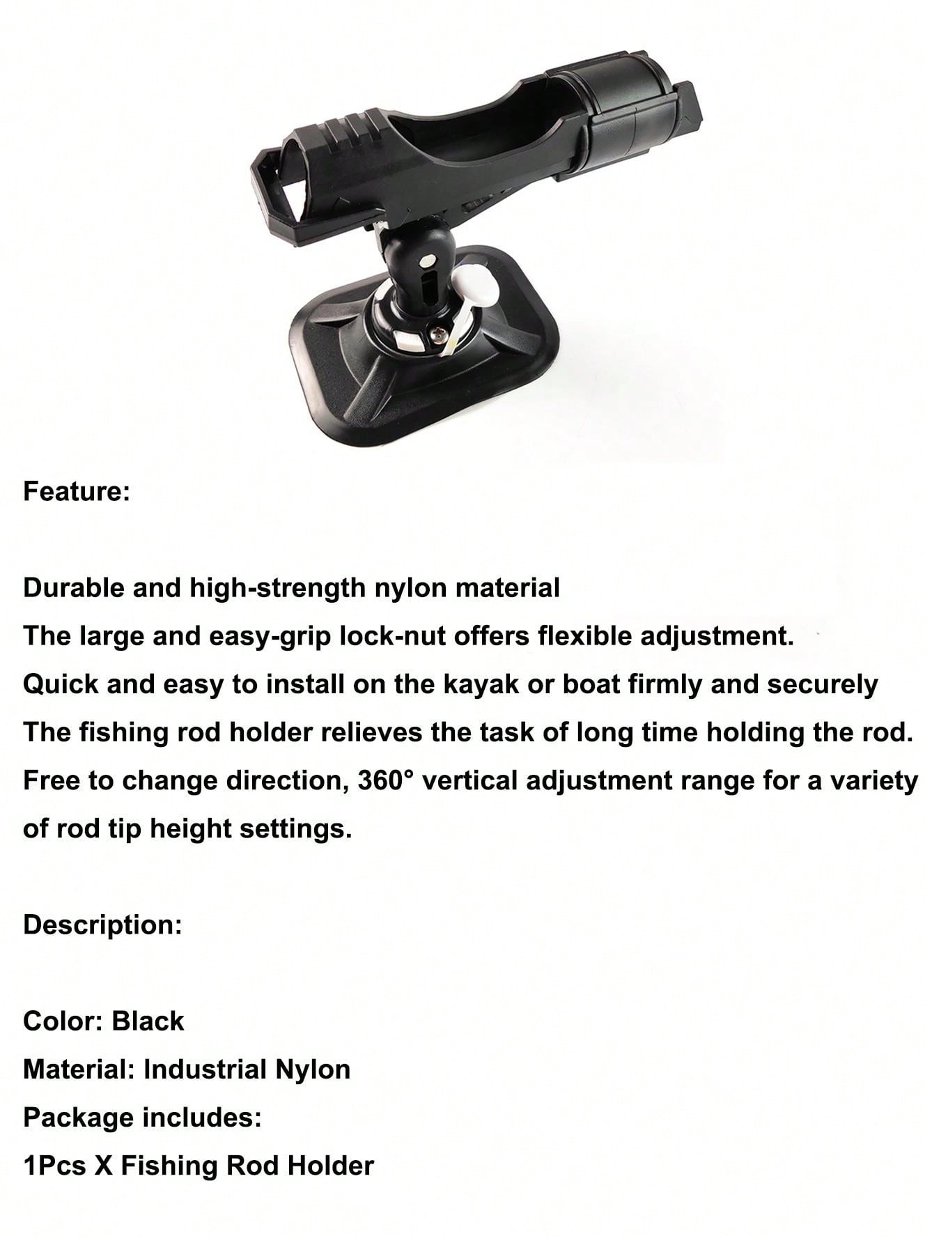 Inflatable Boat Accessory Dinghy Raft Fishing Tool Rod Holder Device ...