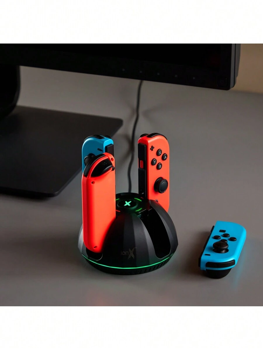 Charging Dock For 4 Controllers, Compatible With 4 Nin-Tendo Switch Joy ...