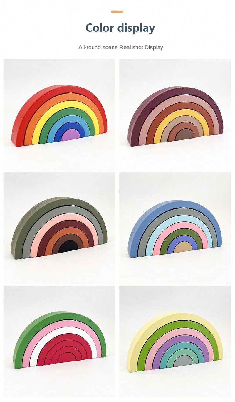 1pc Arch Bridge Haze Blue Building Blocks Color Cognitive Stacking ...