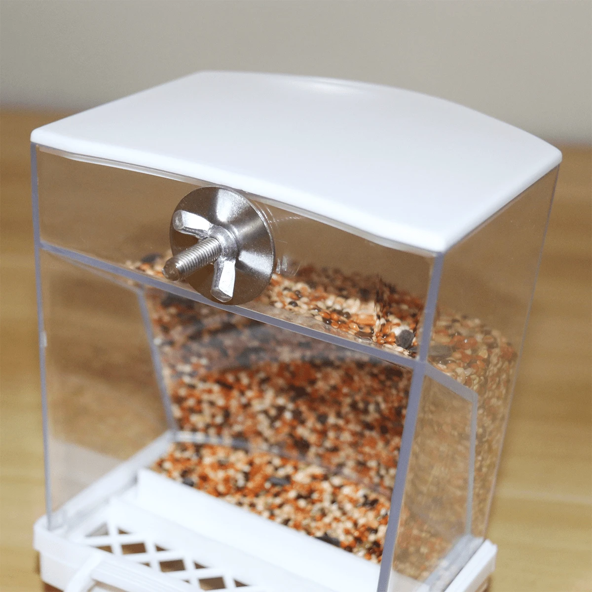 Bird Feeder, Antumatic Parrot Feeder, Transparent Parrot Food Container ...