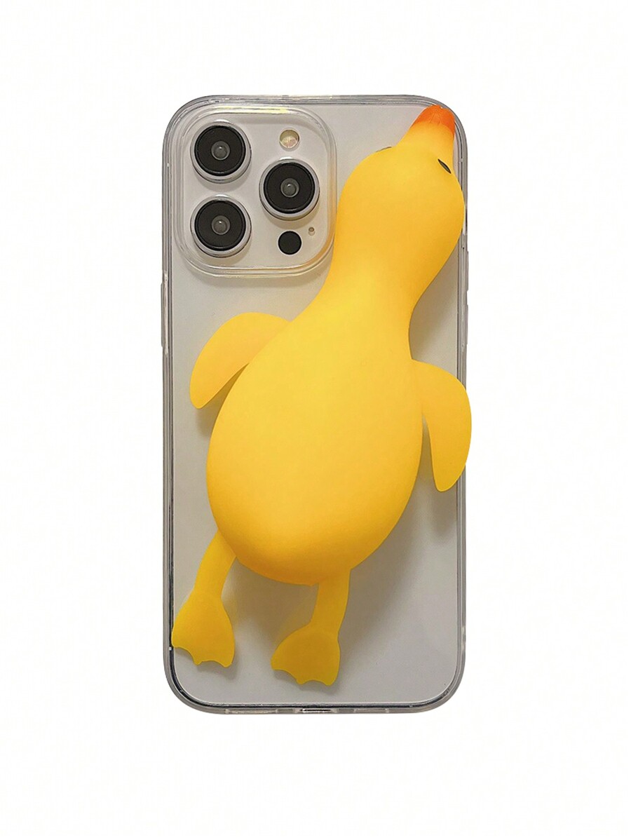 Funny Funny 3d Squeeze Duck Phone Case Compatible With Apple 15/14/13 ...