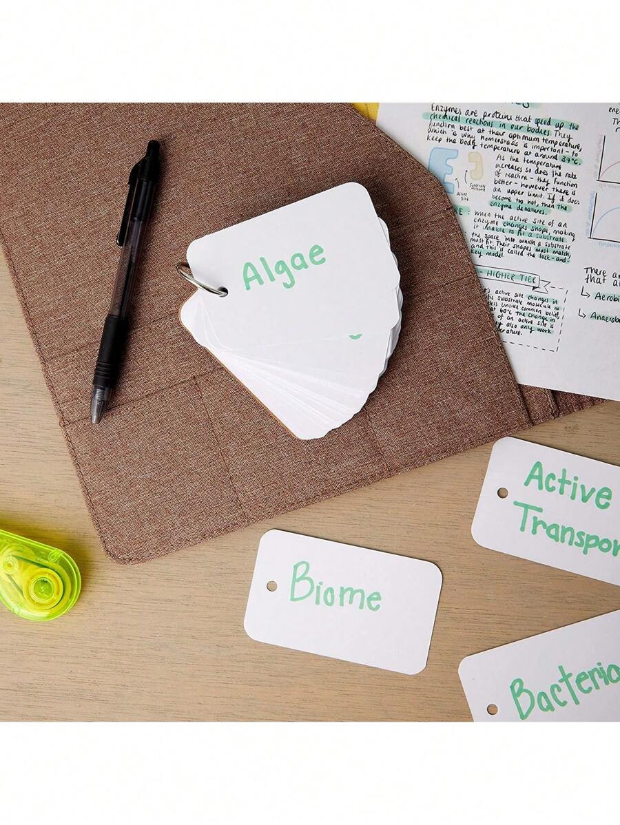 8 Pack Blank Flash Cards With Rings For Studying With 50 Sheets Each ...