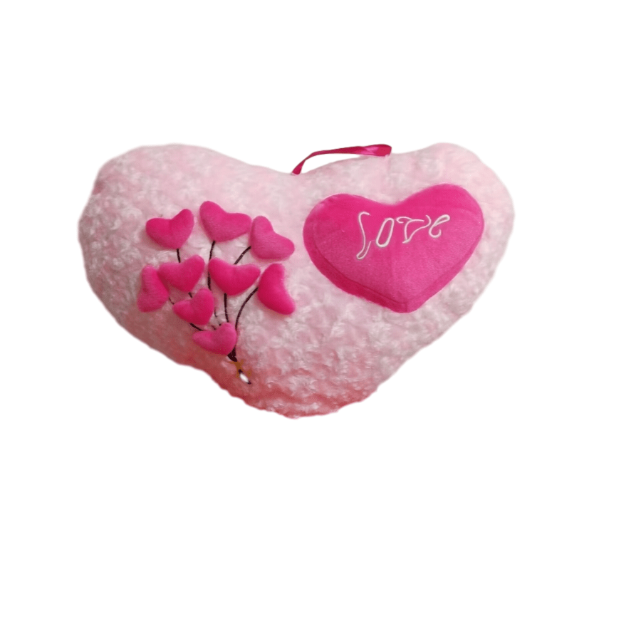 1 Almohada Rosa De Peluche, Cojín En Forma De Corazón, Almohada ...