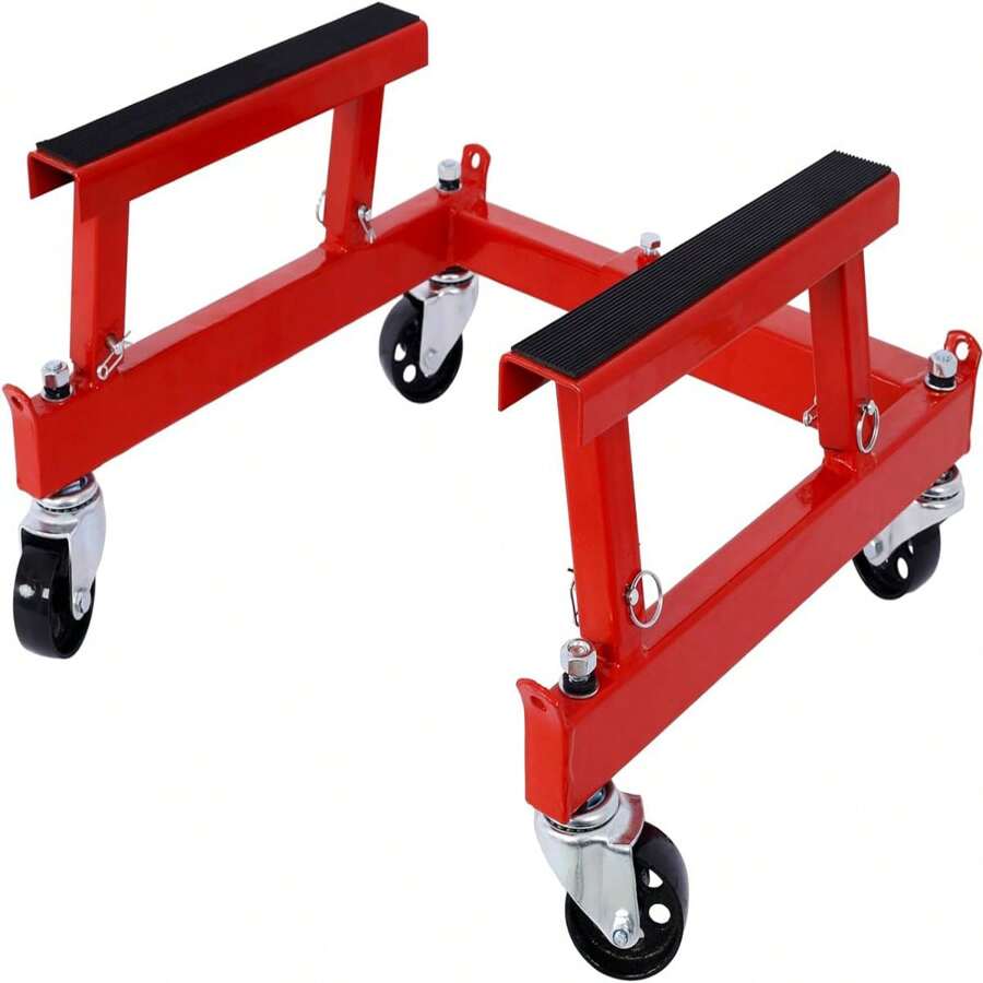 Motorcycle Engine Cradle Dolly with 4 Swivel Casters 1500 Lbs Capacity ...