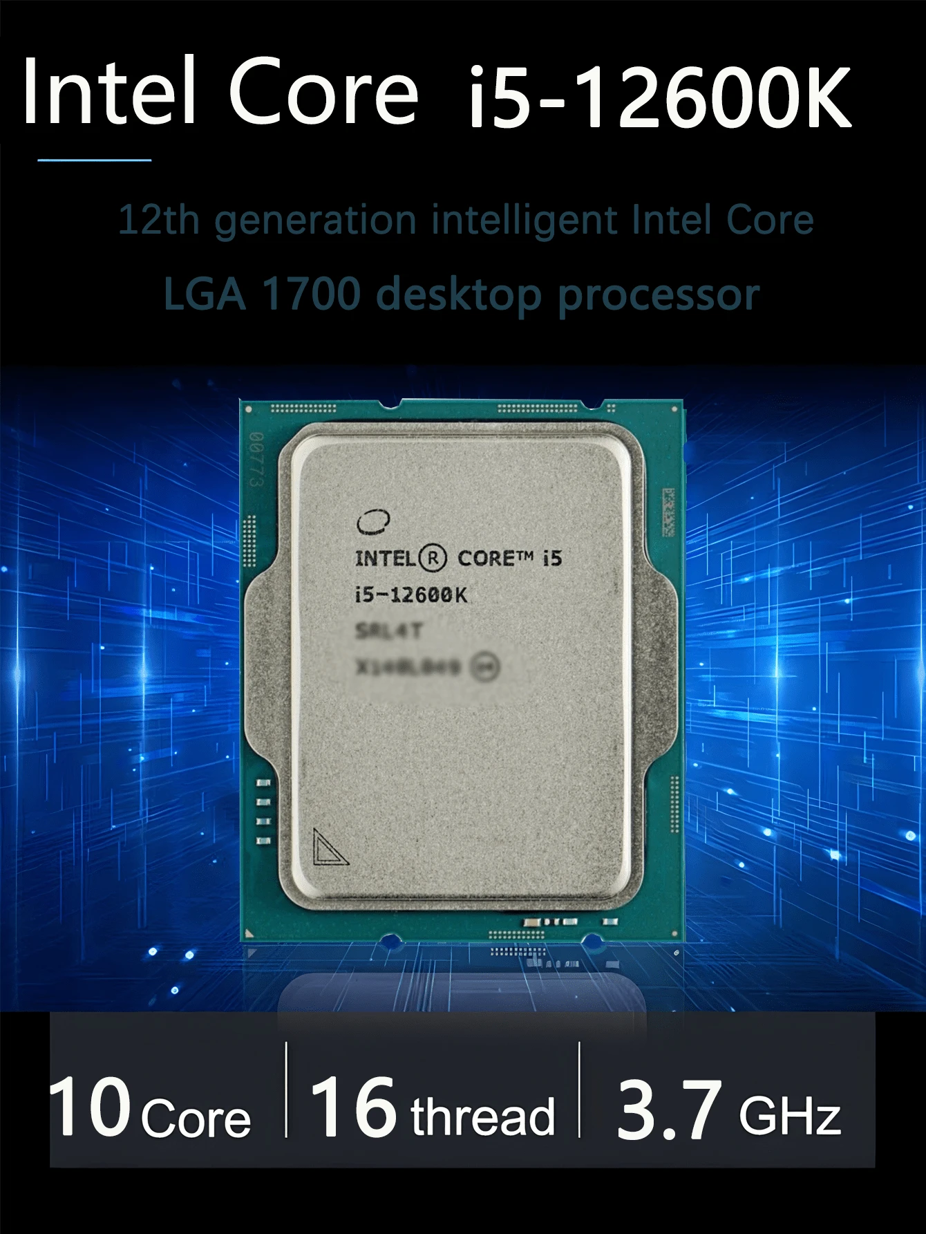 Intel Core i5-12600K i5 12600K 3.7GHz 10-Core 16-Thread CPU Processor ...