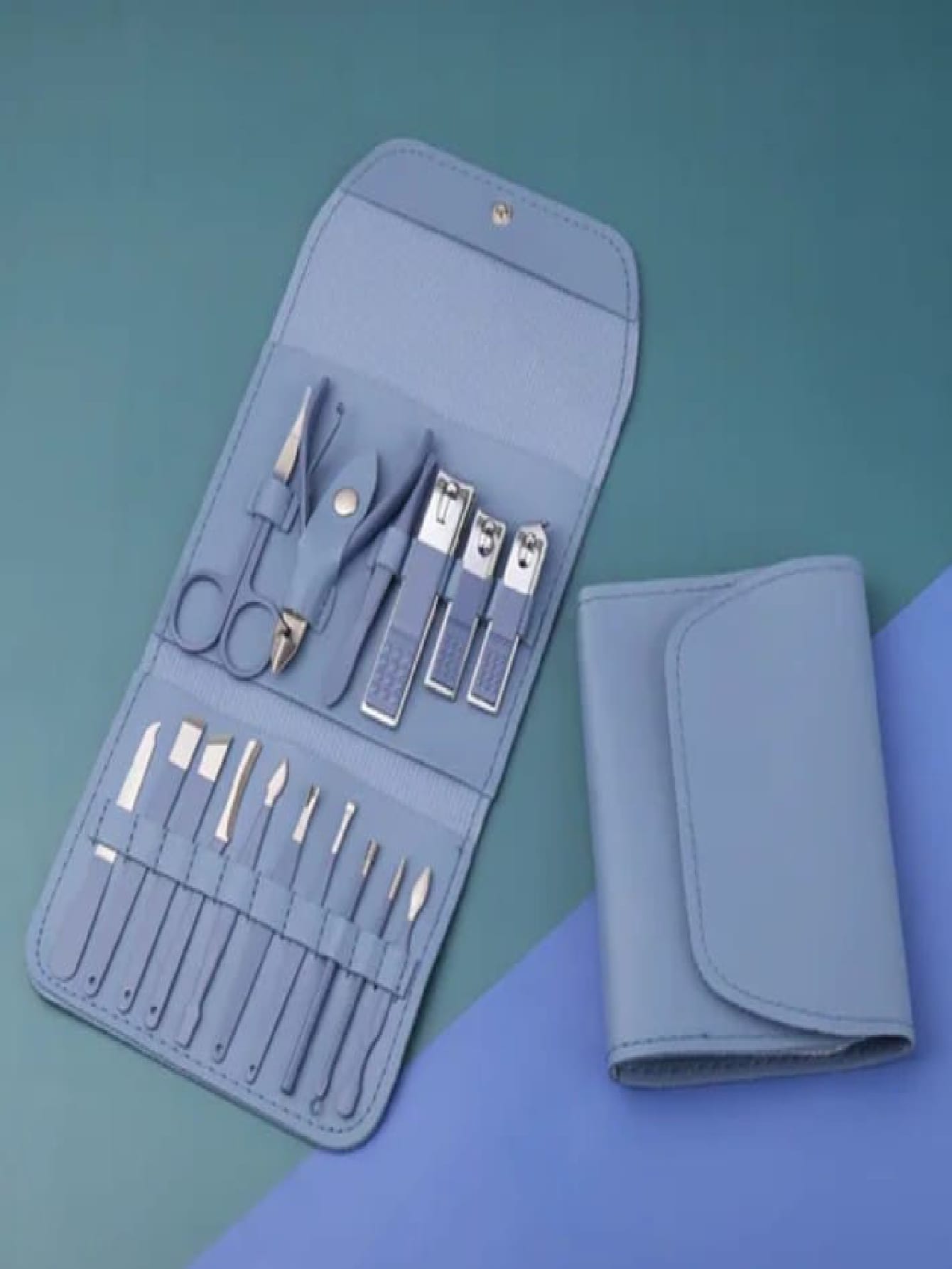 Kit de corta uñas profesional,Manicura Set 16 en 1 manicure kit acero ...