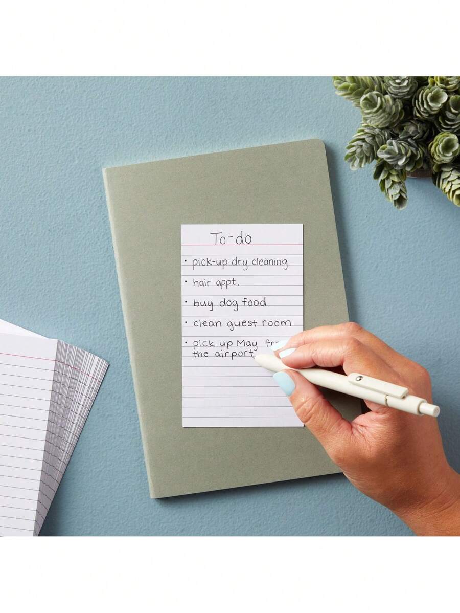 300 Pack Vertically Ruled Index Cards, Vertical Lined Paper Note Cards ...