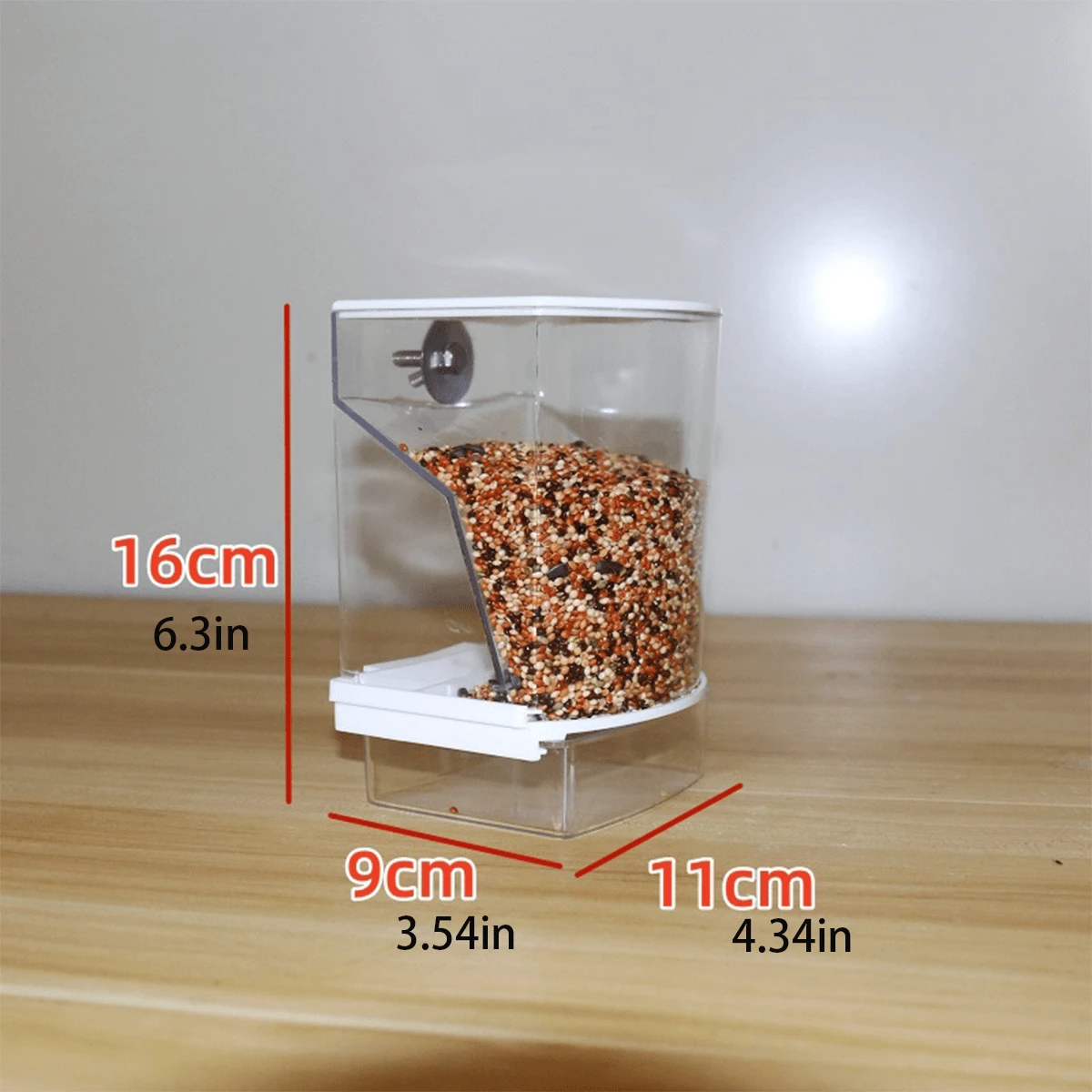 Bird Feeder, Antumatic Parrot Feeder, Transparent Parrot Food Container ...