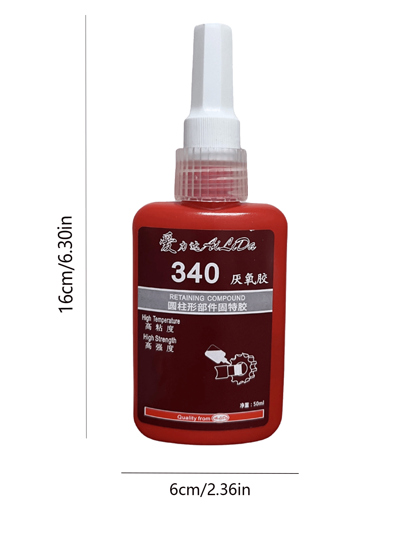 1pc 340 High Temperature Resistant Anaerobic Adhesive Thread Locker And ...