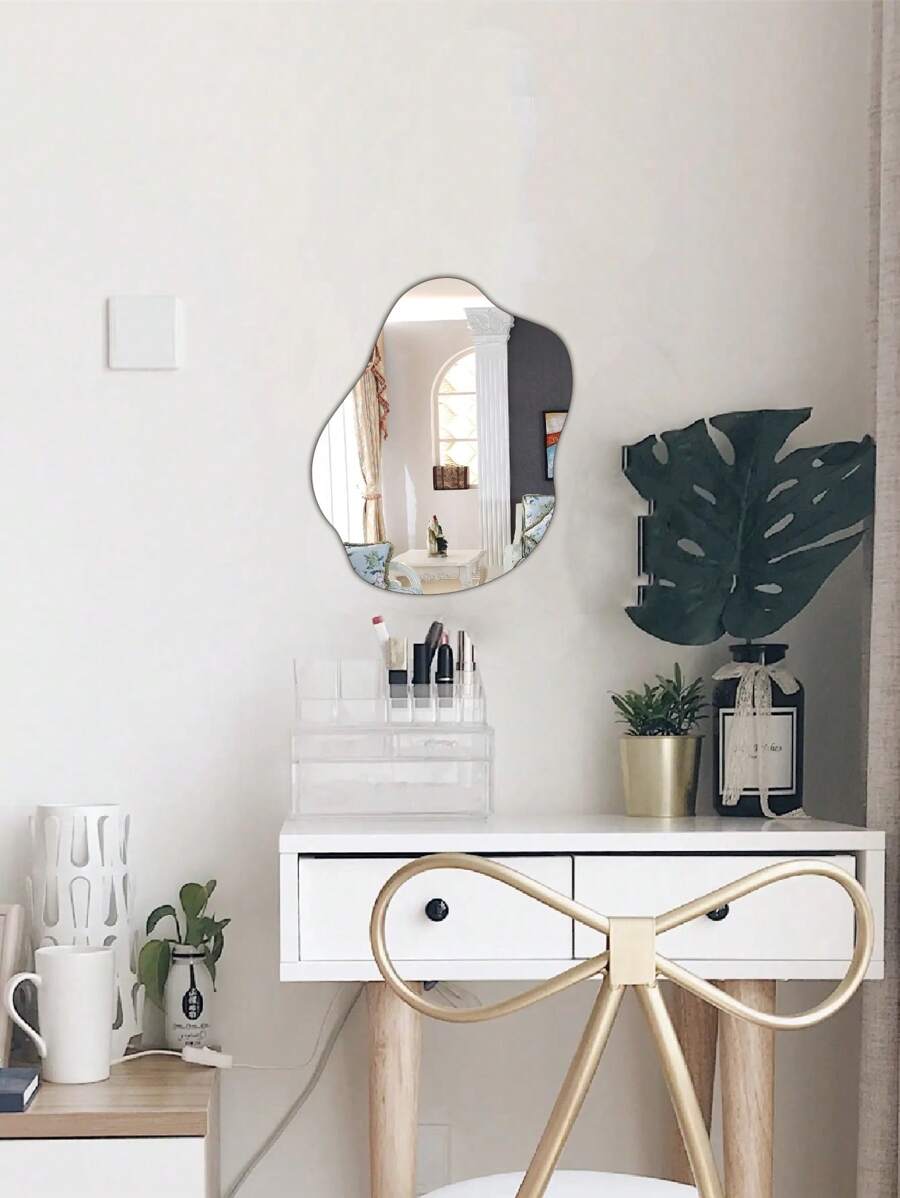 Acrylic Cloud Shaped Mirror, Self-Adhesive Back Wall Mounted Bathroom ...