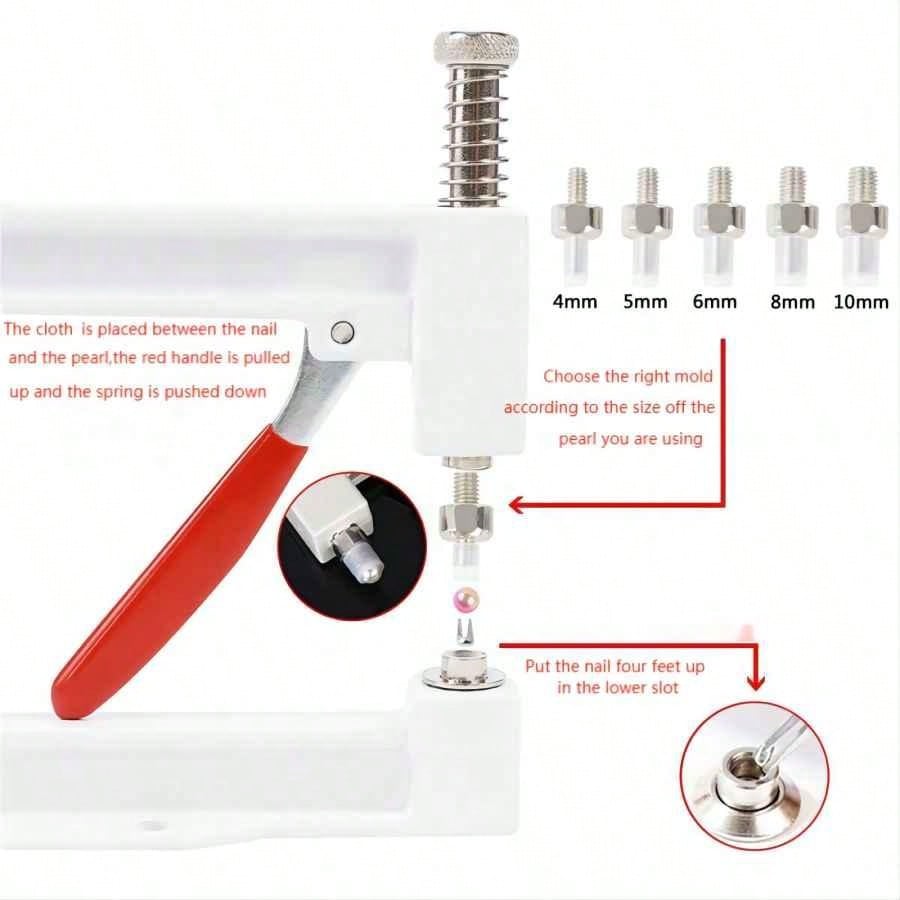 Upgraded Manual Beading Machine Portable Non-Porous Faux Pearl Hand ...