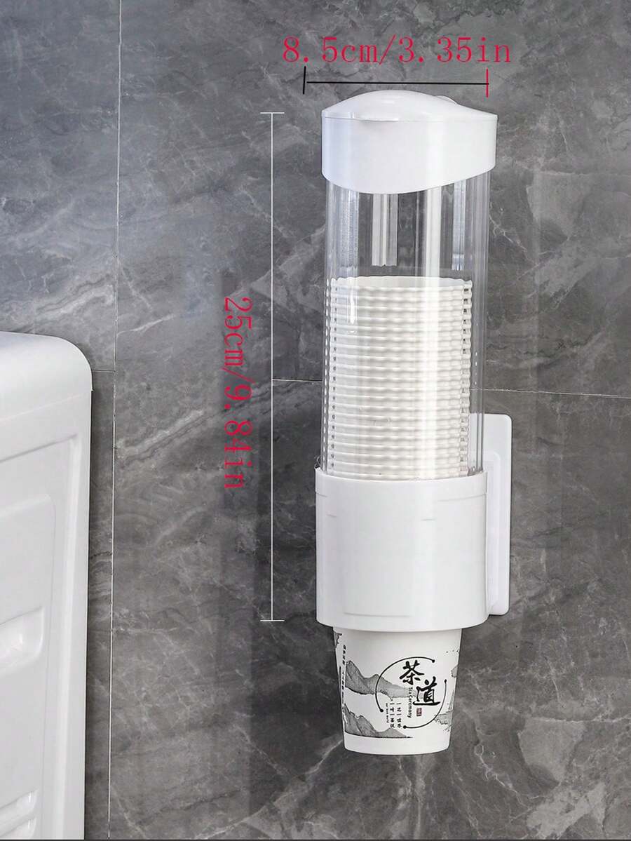 1pc Short-tube Automatic Cup Dispenser Wall Mount Disposable Cup Holder ...
