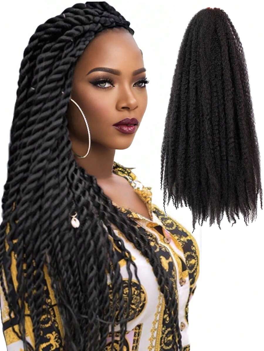 Marley Twist Braiding Hair (18inch,24inch,30inch )1 Packs Marley Hair ...