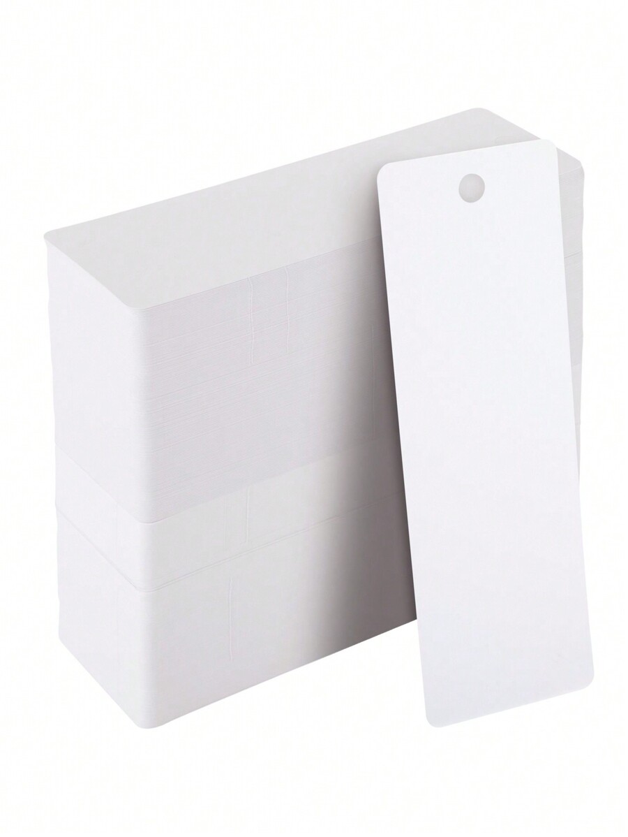 300-Pack Bulk Blank Bookmarks To Decorate, White Plain Cardstock Page ...