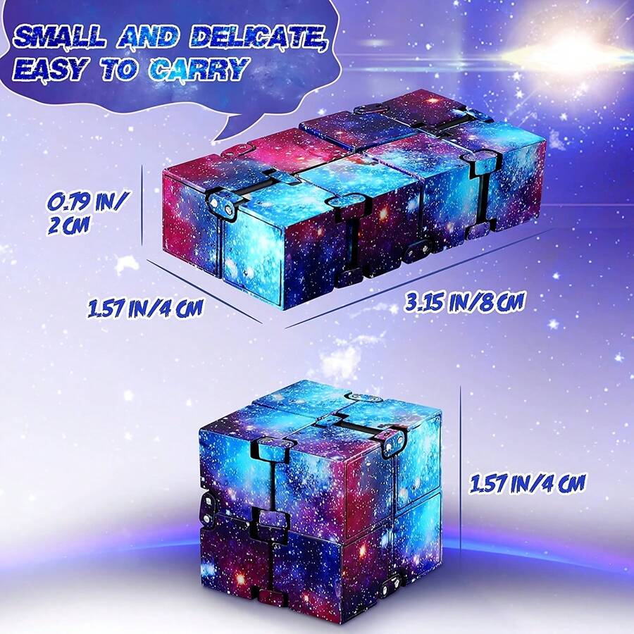 Infinity Cube Fidget Toys Galaxy Space Fidget Cube Toys Fidget Blocks For Stress Relieving 