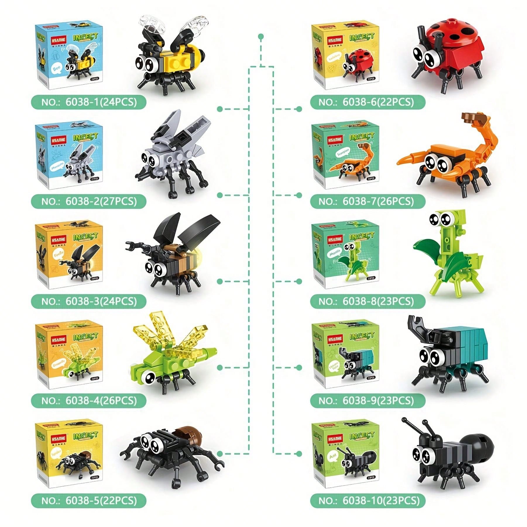 Insect Building Blocks - 10 Boxes | SHEIN