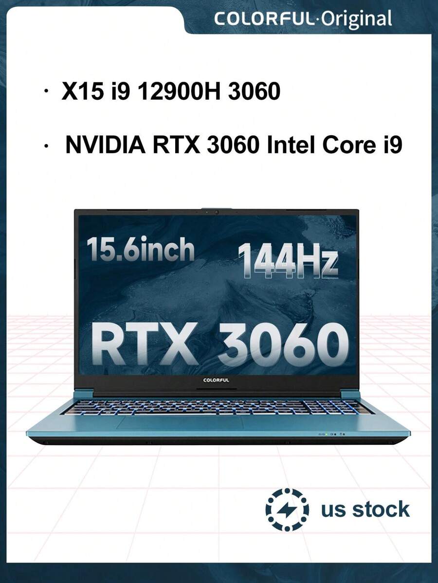 Colorful X15 AT Gaming Laptop, 15.6" 144Hz IPS FHD, Intel 12th Gen Core ...