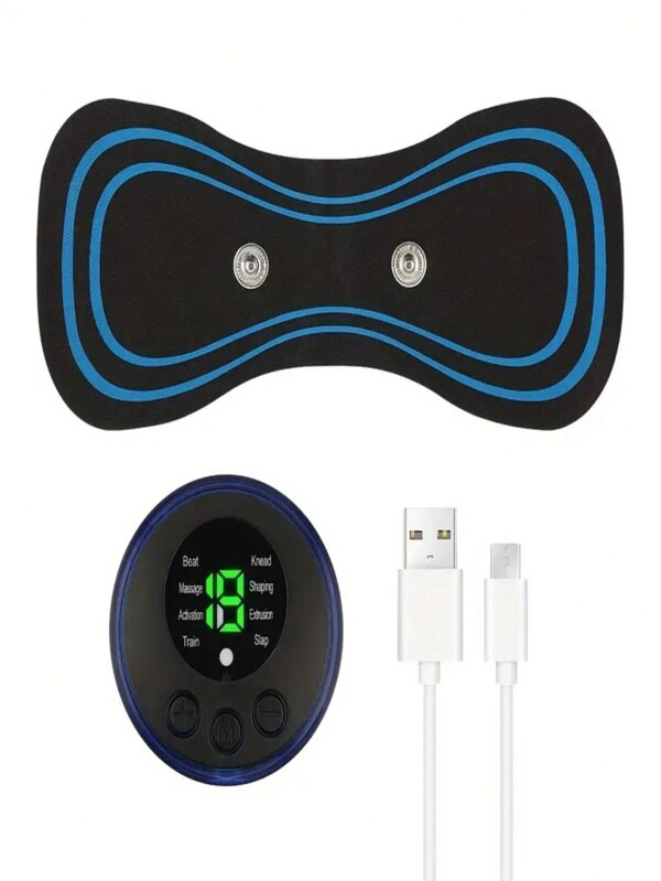 Microcurrent Mini Massage Patch Machine, Smart LCD Display Electric ...