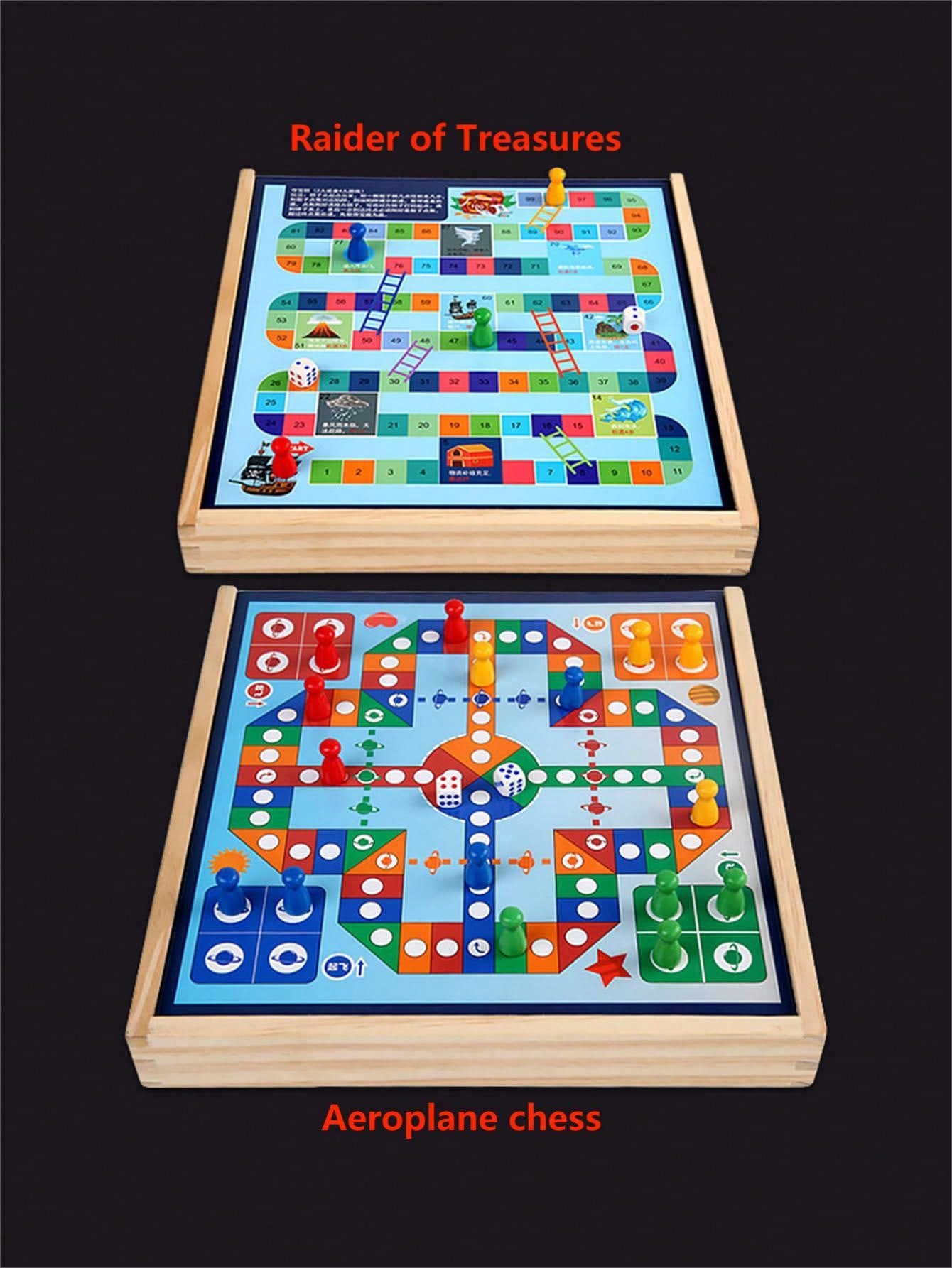 1pcs Two-in-one Flying Chess + Treasure Chess All-in-one Checkers ...