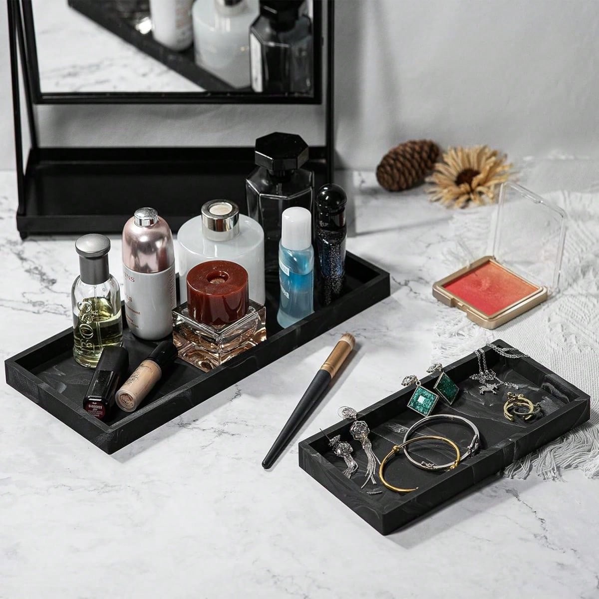 Countertop and Vanity Tray - Shatterproof Silicone Kitchen and Bathroom ...