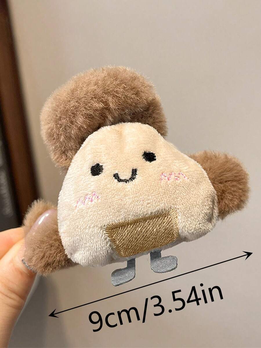 1pc Lady Autumn/Winter Plush Rice Dumpling Doll Hair Claw Clip ...