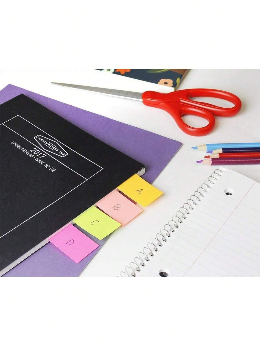 2 Pack Divider Sticky Notes Memo Set for Binders, Notebooks, Planners w ...