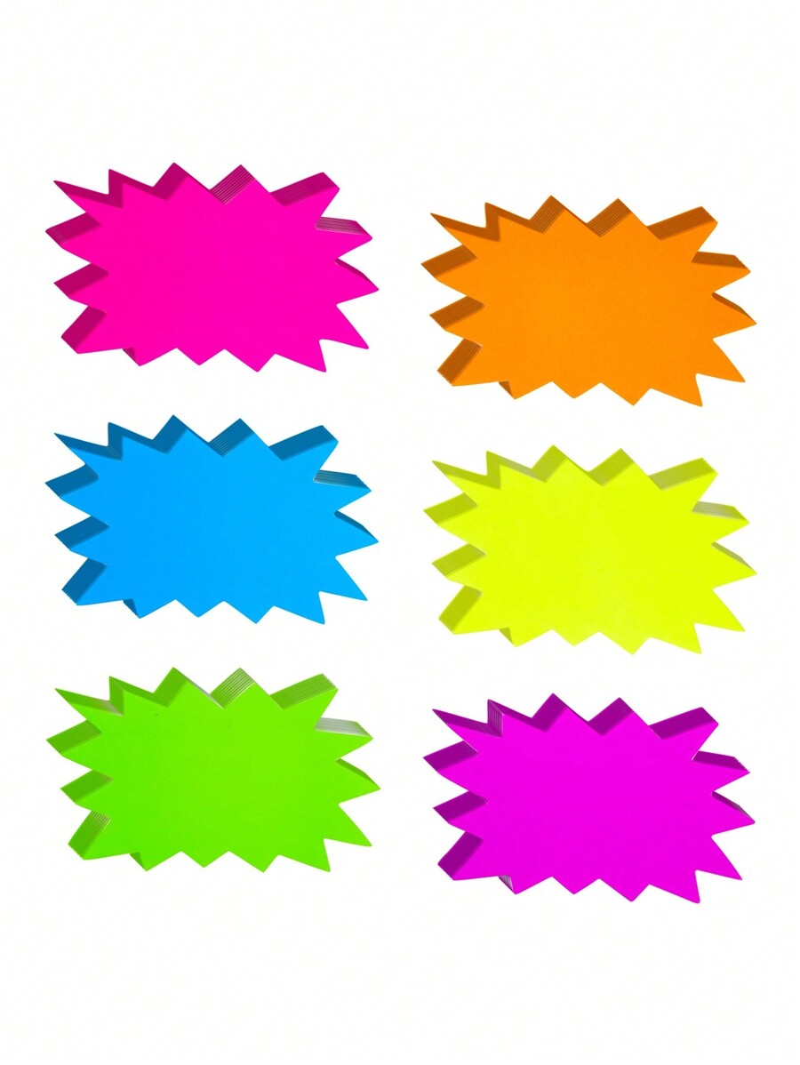 60 Pack Neon Starburst Sale Signs for Retail Store Display, Price Tag ...