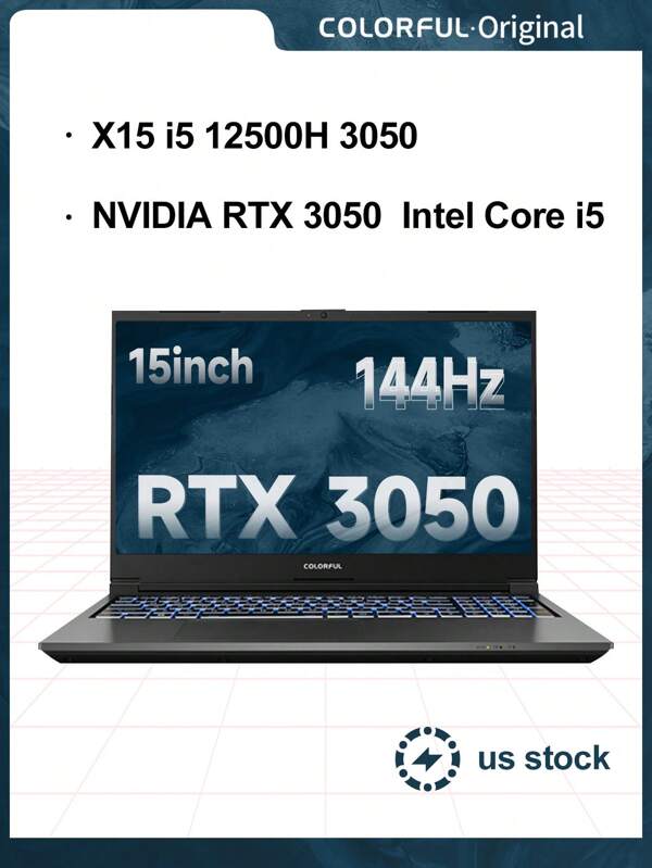 Colorful X15 XS 2022 Gaming Laptop, 15.6" 144Hz, Intel 12th Gen Core i5 ...