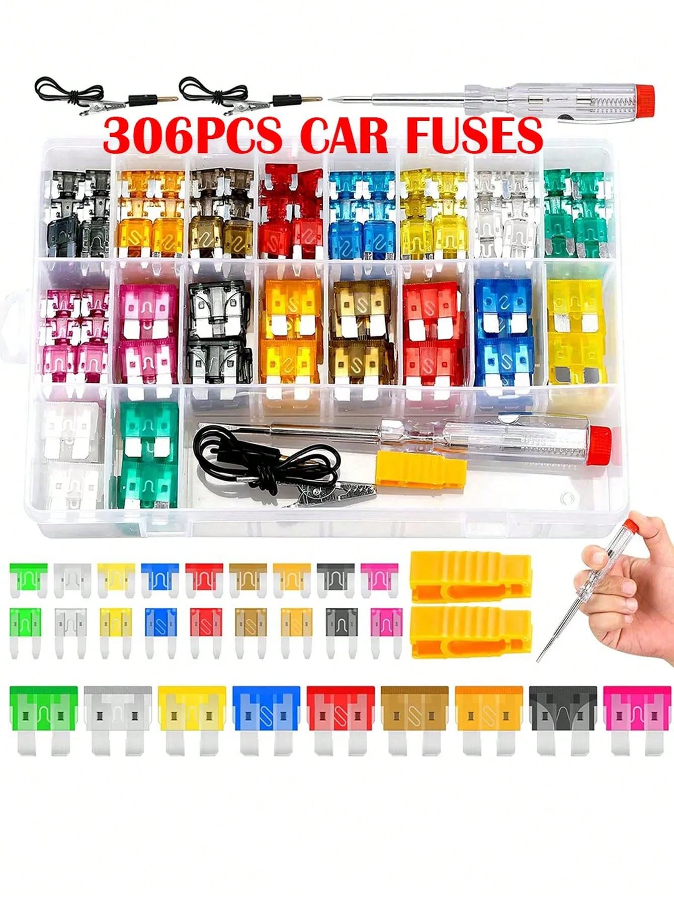 306pcs 5a/35a Automotive Fuse And Fuse Amplifier Kit With Clip And ...