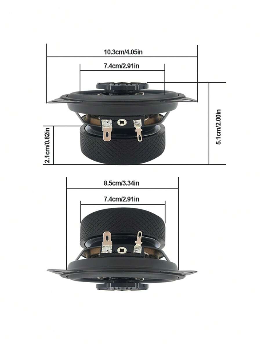 1 Set Of Bemines Kl-40b Black Aluminum Alloy 4-Inch 600w High-Fidelity ...