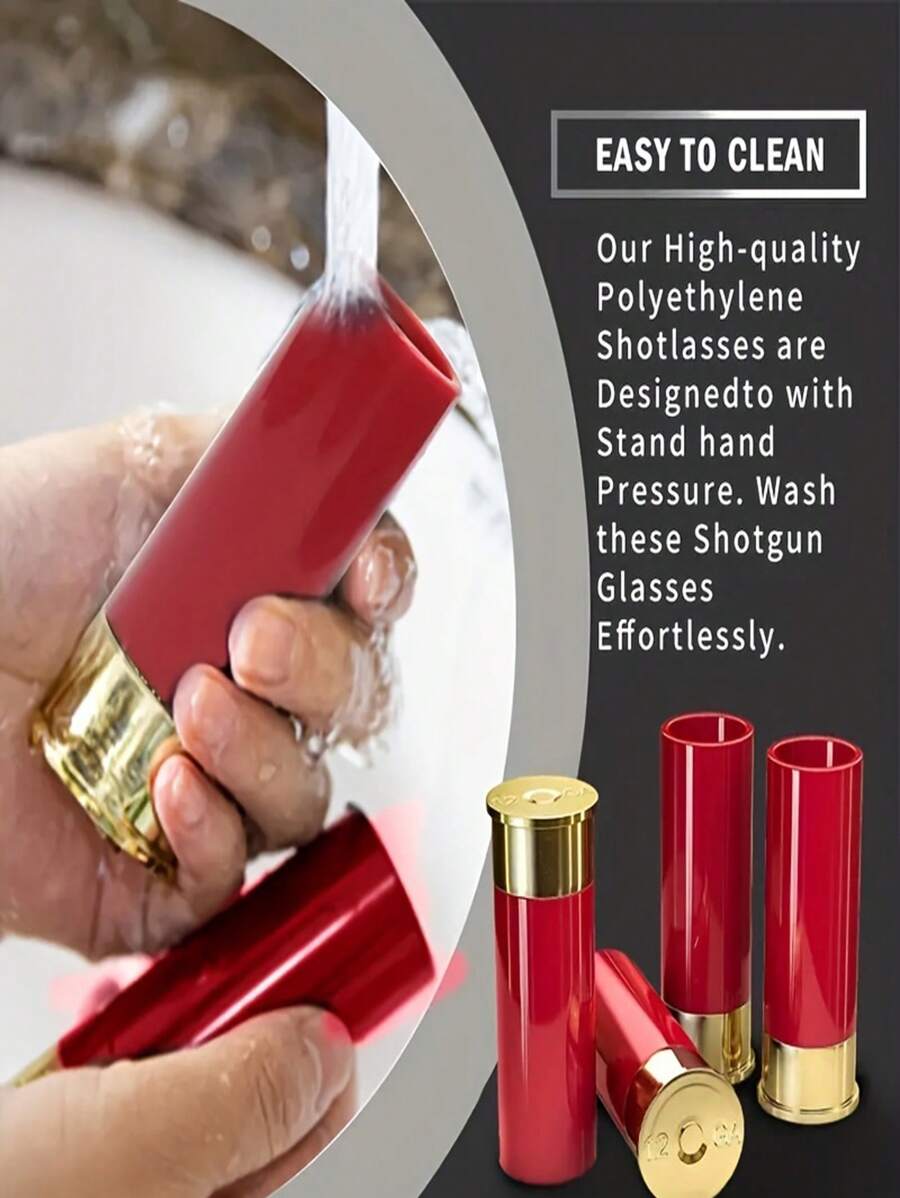 4pcs/Set 12 Gauge Shell Shotgun Shot Glasses Cartridge Case Drinking ...