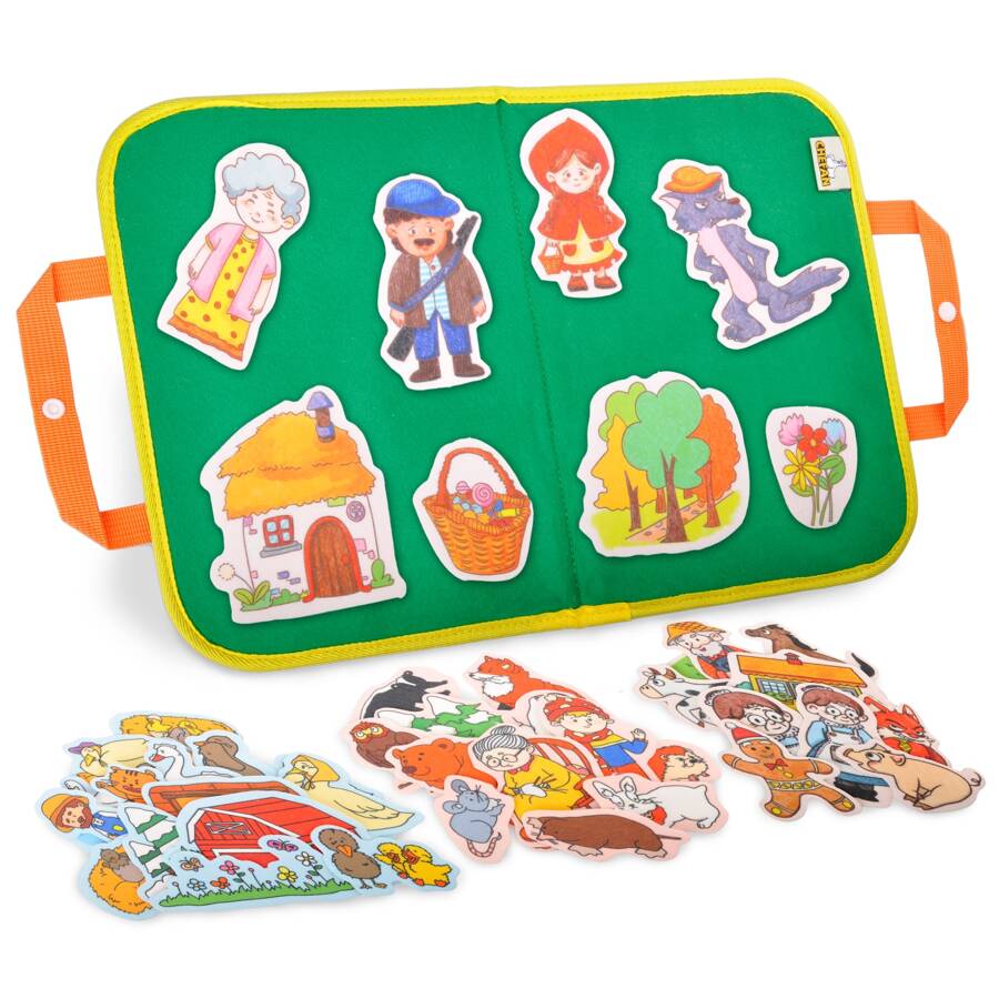 CHEFAN 4 Pack Felt Board Story Set, The Mitten, The Little Red Riding ...