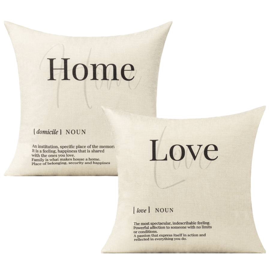 English Art Alphabet Words Decorative Polyester Pillow Cover, Suitable ...