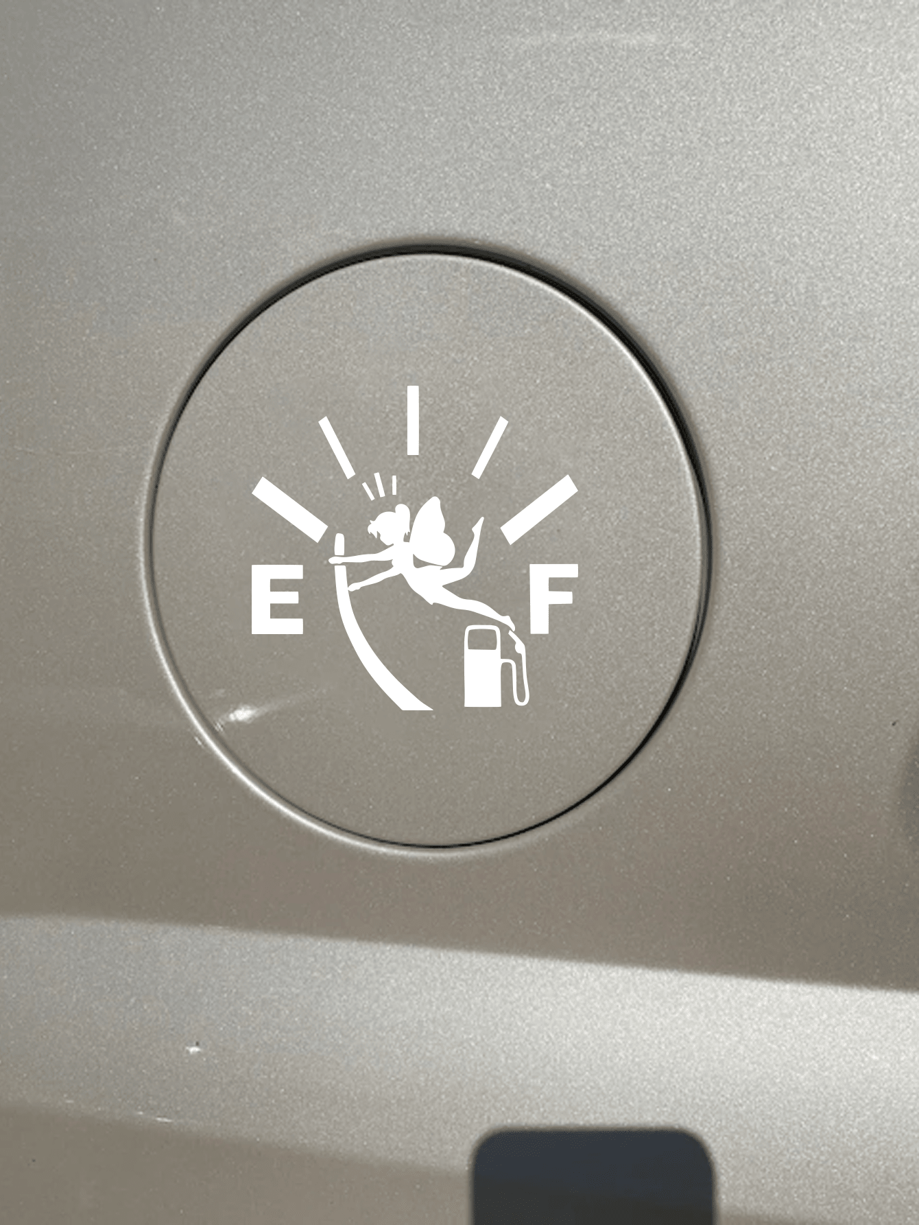 Gas tank door decal, gas gauge fairy decal, gas gauge decal, funny gas ...