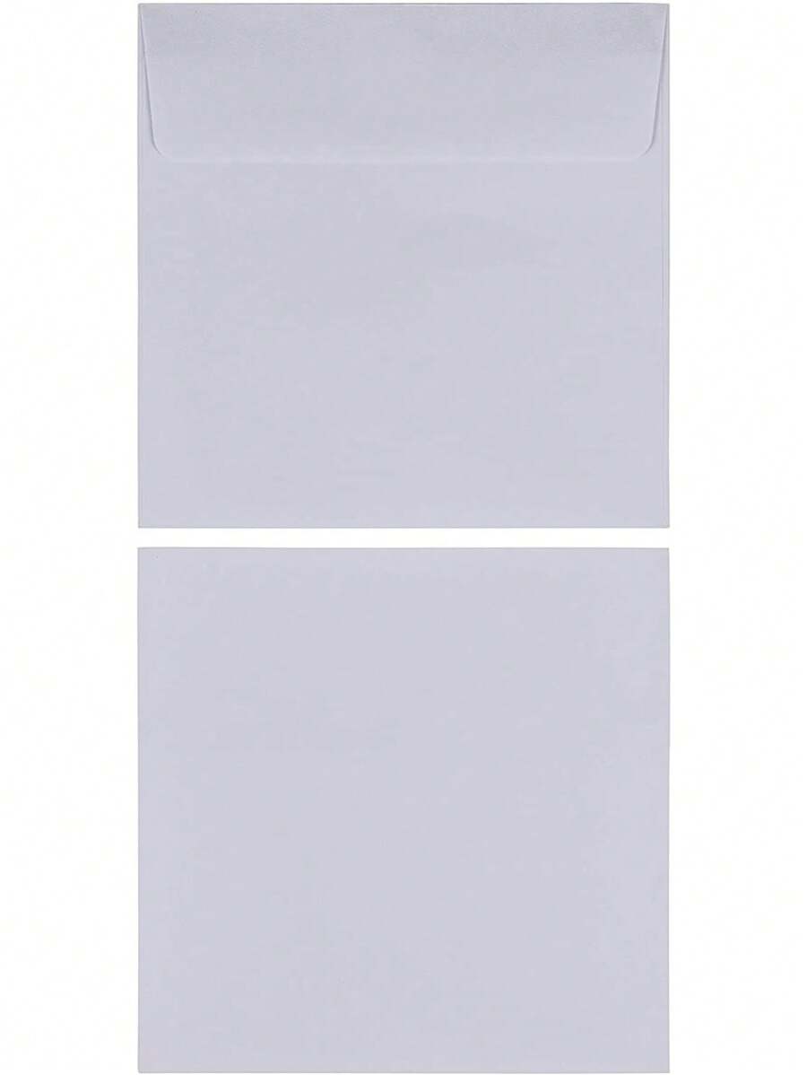 Juvale 60-Pack White Square Envelopes - 5.5 x 5.5 Square Flap Envelopes ...