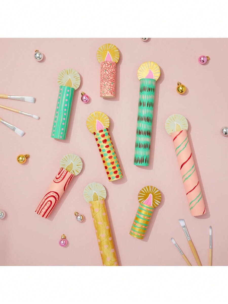 24 White Cardboard Tubes for Crafts, Empty Paper Rolls, Cylinders in 3 ...