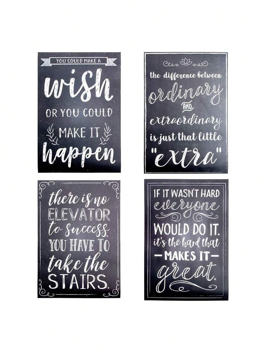20-Pack Motivational Posters in Chalkboard Design, Inspirational ...