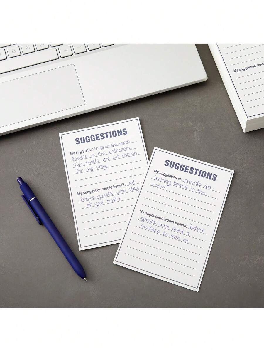 Paper Junkie 100 Sheet Suggestion Cards - Blank Feedback, Comment Cards ...